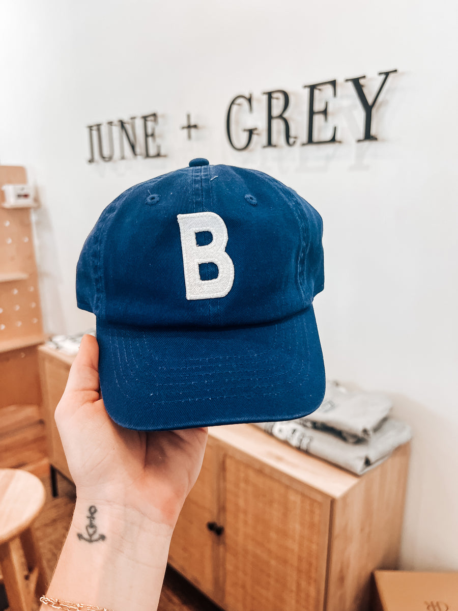 B / Royal Blue Baseball Hat – Juneandgrey